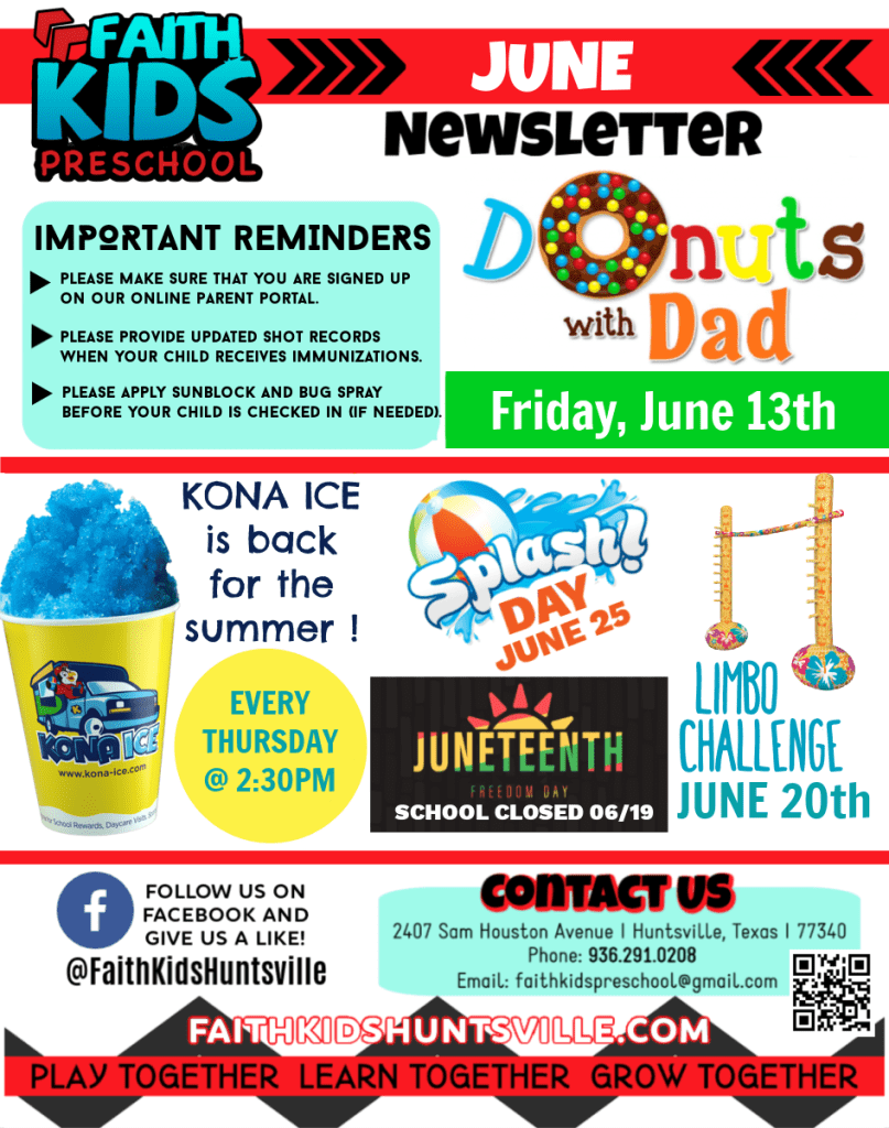 JUNE NEWSLETTER | Faith Kids Preschool
